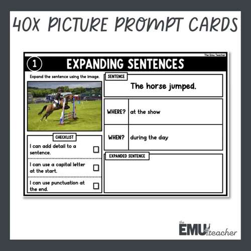 Expanding Sentences Writing Picture Prompts Improve Sentence Structure