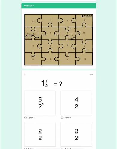 Digital Math Jigsaw Puzzles - Converting Improper Fractions to Mixed ...