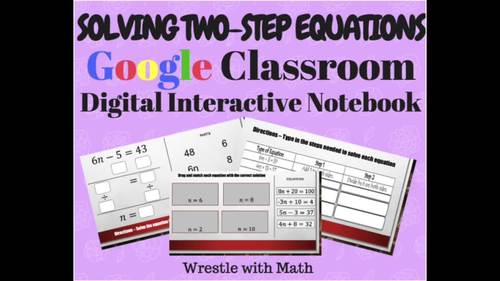 Solving Two-Step Equations – Digital Interactive Notebook by Wrestle ...