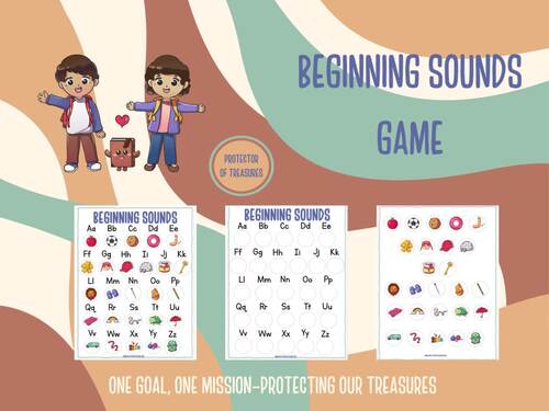 Beginning Sounds Matching Game with Digital Letter Names and Sounds ...