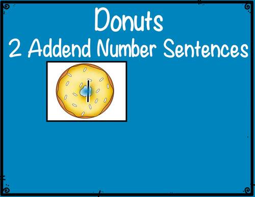 Donuts Build 2 Addend 0-20 Addition & Subtraction Number Sentence