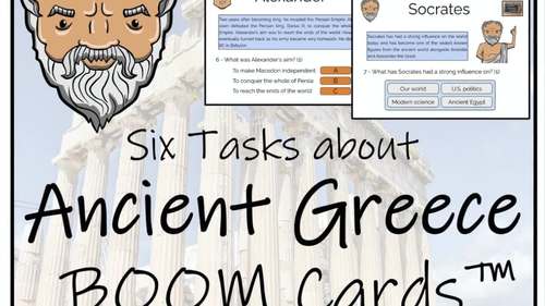 Ancient Greece BOOM Cards™ Comprehension Activity Bundle 3rd Grade ...