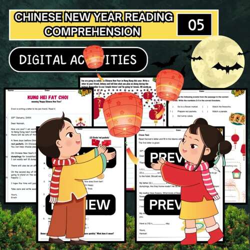Chinese New Year Reading Comprehension Worksheets – 5-Page Set for ...