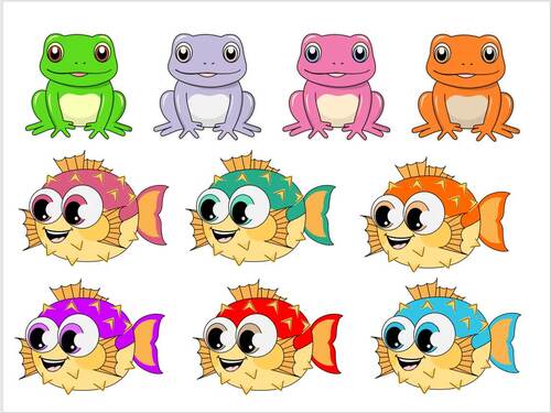 Animal Clipart Set 2, Cute Cartoon Animals, Editable Vector, Teacher ...