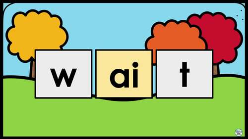 Fall Vowel Teams AI and AY Digital Phonics PowerPoint Google Slides ...