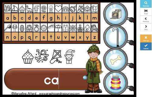 SECRET CVCE WORDS BOOM CARDS DISTANCE LEARNING KINDERGARTEN, 1ST GRADE