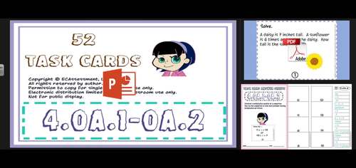 Multiplicative Comparison: Math Task Cards - 4.OA.1 & 4.OA.2 | TpT