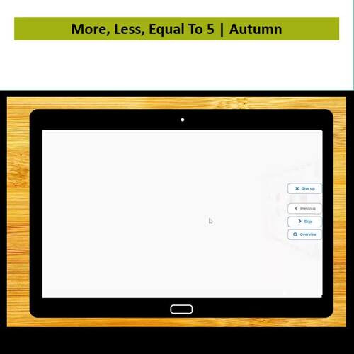 More, Less, Equal up to 5 Fall BOOM CARDS™ Fall Digital Activity