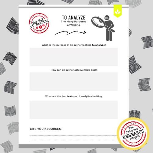 Author's Purpose Internet Research Worksheets for Middle and High School