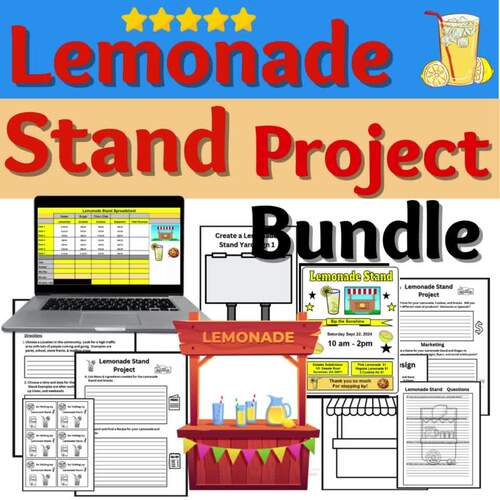 Lemonade Stand Bundle Project Based Learning Activity Start a Business ...