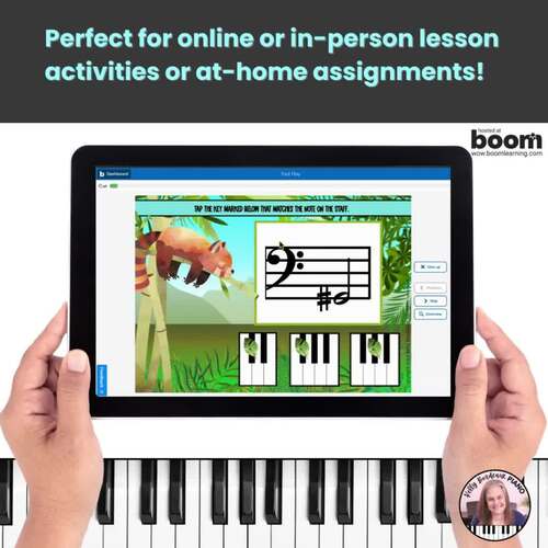 Matching Notes on the Staff & Piano Keys BOOM™ Cards - Notes with ...