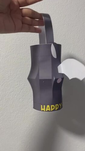 Halloween Bat Lantern Craft Printables Classroom Paper Art Project ...