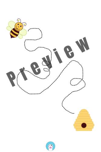 Bees Tracing & Lacing by LT Printable Resources | TPT