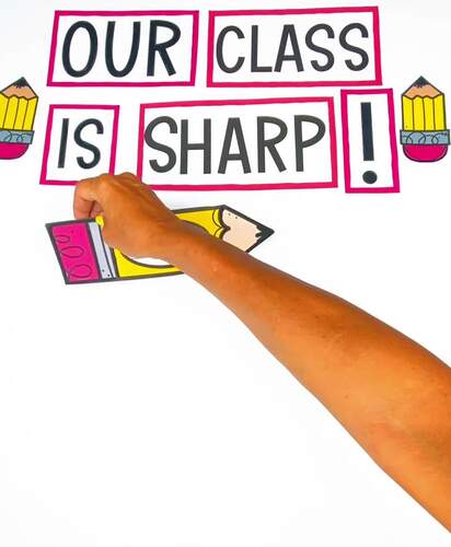 Pencil Name Bulletin Board for Back to School | TPT