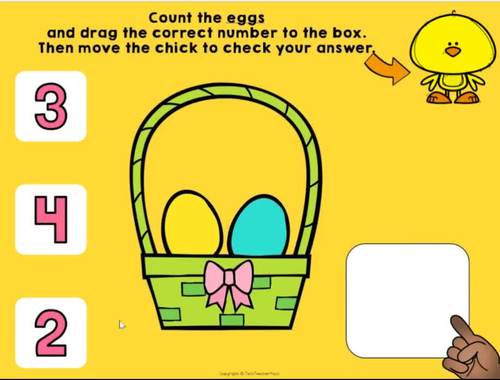 Easter Count the Objects 1 to 20 Google Slides™ Activity by Tech ...