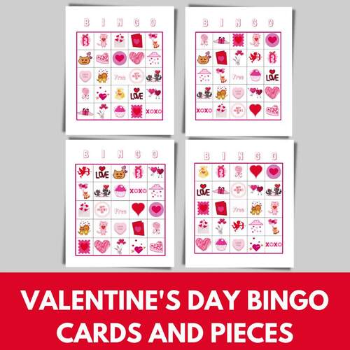 Valentine's Day Bingo Game | Printable Valentine's Day Activity by ...