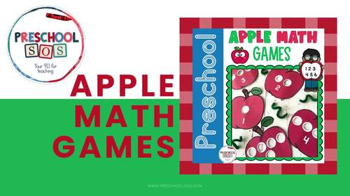 Preschool Apple Math Games by Preschool SOS | TPT