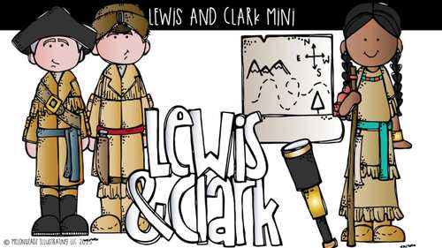 Lewis and Clark clip art, Sacagawea, US History Mini by Melonheadz Clipart