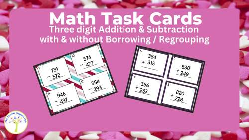 Math 3 Digit Adding and Subtracting with and without regrouping ...