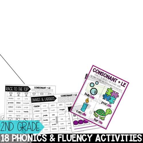 Consonant LE Worksheets, Activities & Games for 2nd Grade Phonics or ...