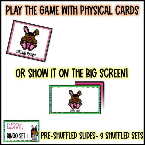 Rabbit Bingo Game l Easter Activity l Easter Games l Rabbit Activites
