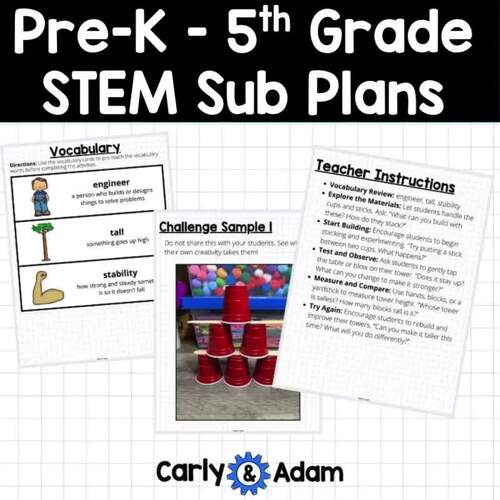 Elementary STEM Emergency Sub Plans BUNDLE | TPT
