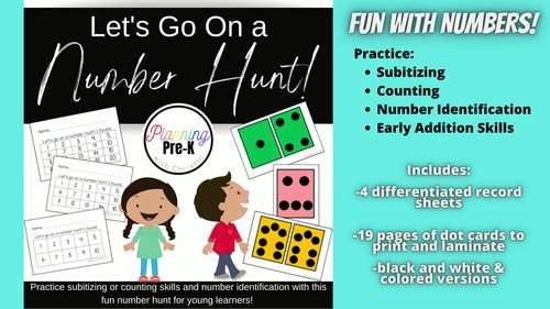 Number Hunt--Subitizing and Counting 1-20 | TPT