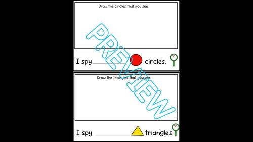 I Spy Shape Book for 2D Shapes for Preschool , PreK , and Kindergarten