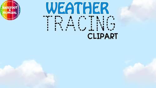 Weather Tracing Clipart - Weather Clipart for Tracing Activities