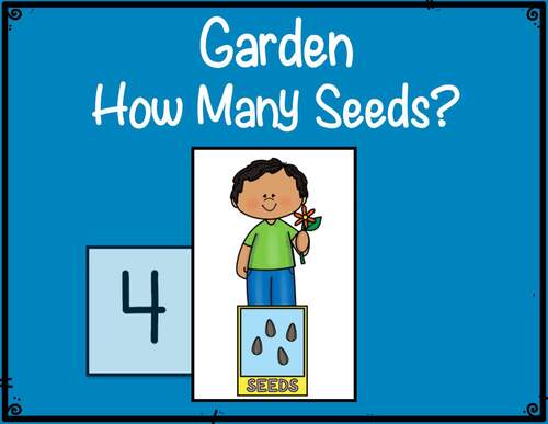 Garden Counting Games: How Many Seeds Numerals & Number Words | TPT