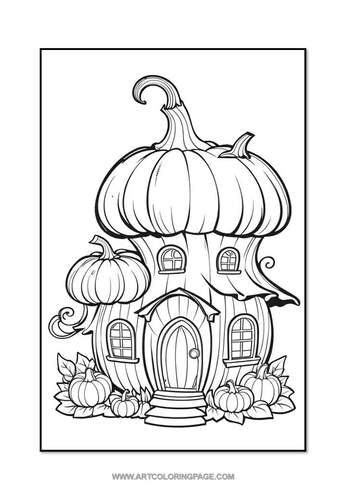 Halloween Pumpkins Fairy House Coloring Vol 3: A Spooky-Cute Adventure!