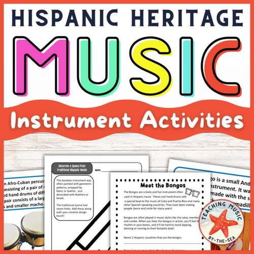 Hispanic Heritage Month Music Instruments Reading Passages Posters ...