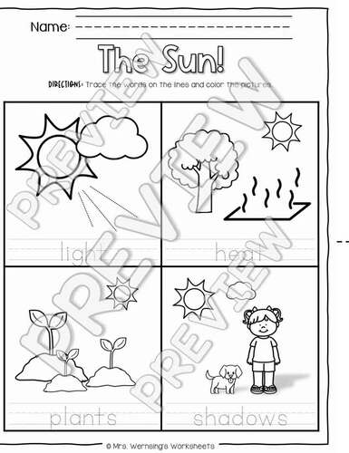The Sun and Shadows Activities - KINDERGARTEN SCIENCE | TPT