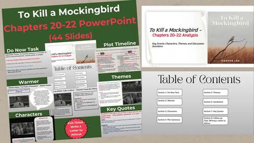 To Kill a Mockingbird Chapters 20-22 PowerPoint (PPT) Summary and Analysis
