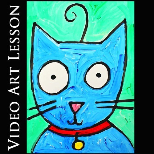 how to draw a cat video lesson