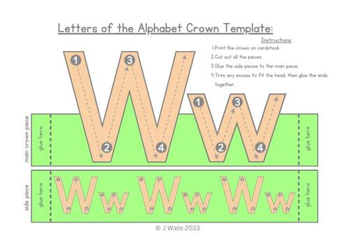 Beginning Sounds Crown Craft & Letter Ww Whale & Walrus Animal Headband ...