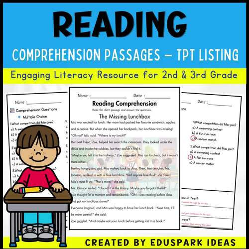 2nd & & 3rd Grade Reading Comprehension Passages and Questions | TPT