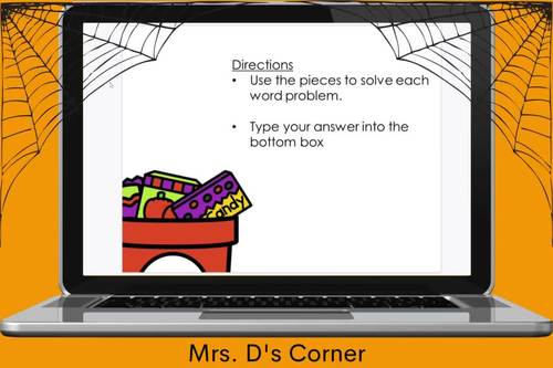 Halloween Word Problems Digital Activity | Distance Learning by Mrs Ds Corner