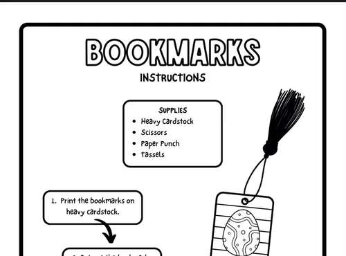EASTER Coloring Bookmarks, EASY Easter Craft, Bookmarks to Color ...