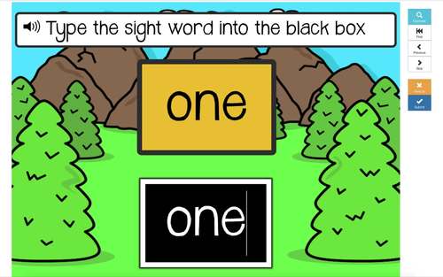 Common Sight Words List #3 Read and Type Boom Cards™ Digital Task Cards