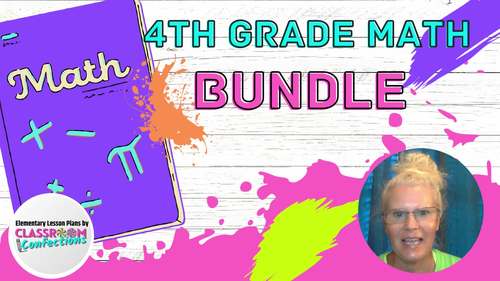 4th Grade Math BUNDLE: Year Long Math Activities : Centers Games Worksheets