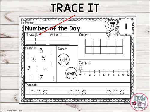 Number of the Day Worksheets | Numbers 1-10 Worksheets by Little Bird ...