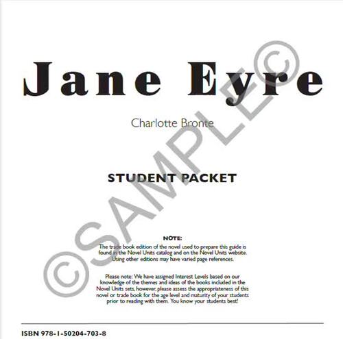 Jane Eyre Novel Units® Student Packet | TPT