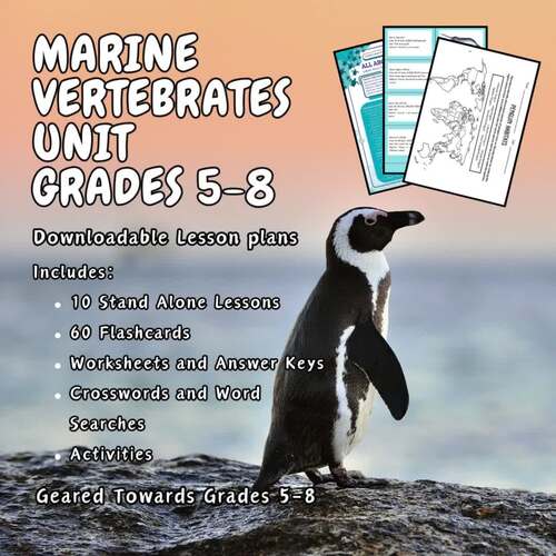 Marine Vertebrates Unit for Grades 5-8 by SeantistsClassroom | TPT