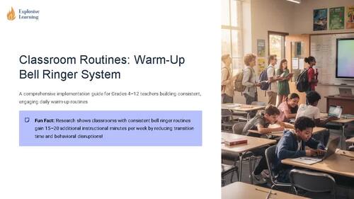 Classroom Routines Warm Up Bell Ringer System | Lesson & Reflection