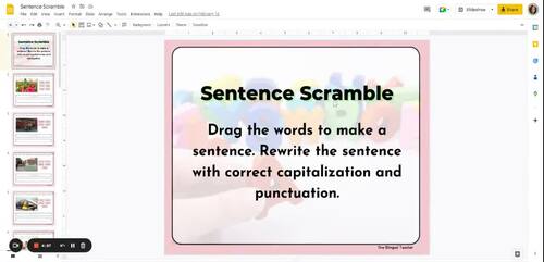 Simple Sentences Scramble Activities for ESL Students by One Bilingual ...