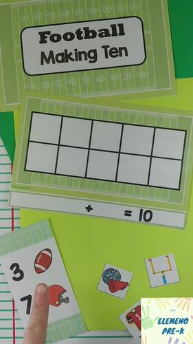 Football Make Ten by ElemenoPreK | TPT
