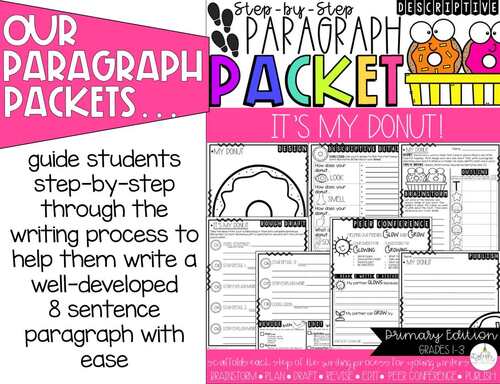 It's My Donut | Step by Step Paragraph Packet | Descriptive | TPT
