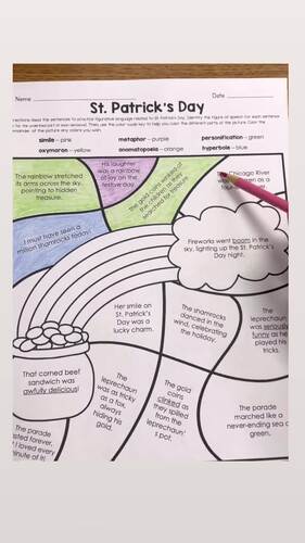 St. Patrick's Day Figurative Language Practice Informational Reading ...