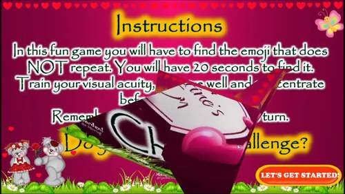 Game: Find the emoji that does not repeat (Valentine's day) by Miviq